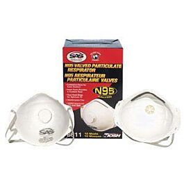 SAS Safety 8611 N95 Valved Particulate Respirators (10 Pack)