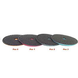 4" Alpha Ceramica TF Hook & Loop Pad Pos 1 Red