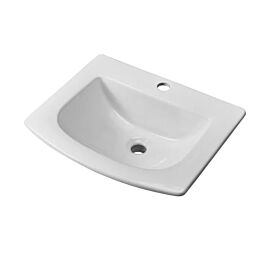 Ceramic Overmount Rectangle Bathroom Sink