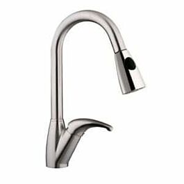 Single Handle Pull-Out Kitchen Faucet Brushed Nickle Finish 90011